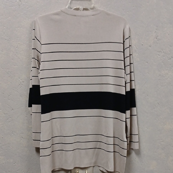 Misook | Sweaters | 349 Misook Cream And Black Cardigan Sweater Large ...